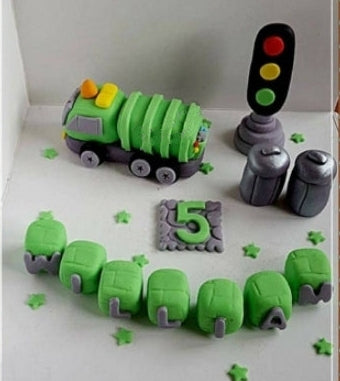 Edible bin truck/lorry cake topper,fondant icing decoration – Sugar ...